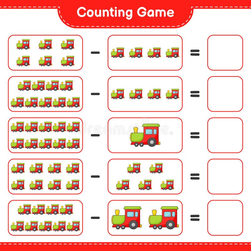 Count and Match, Count the Number of Train and Match with the Right ...