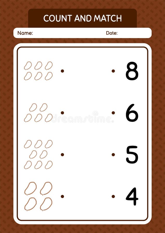 Count and Match Game with Prayer Beads. Worksheet for Preschool Kids ...