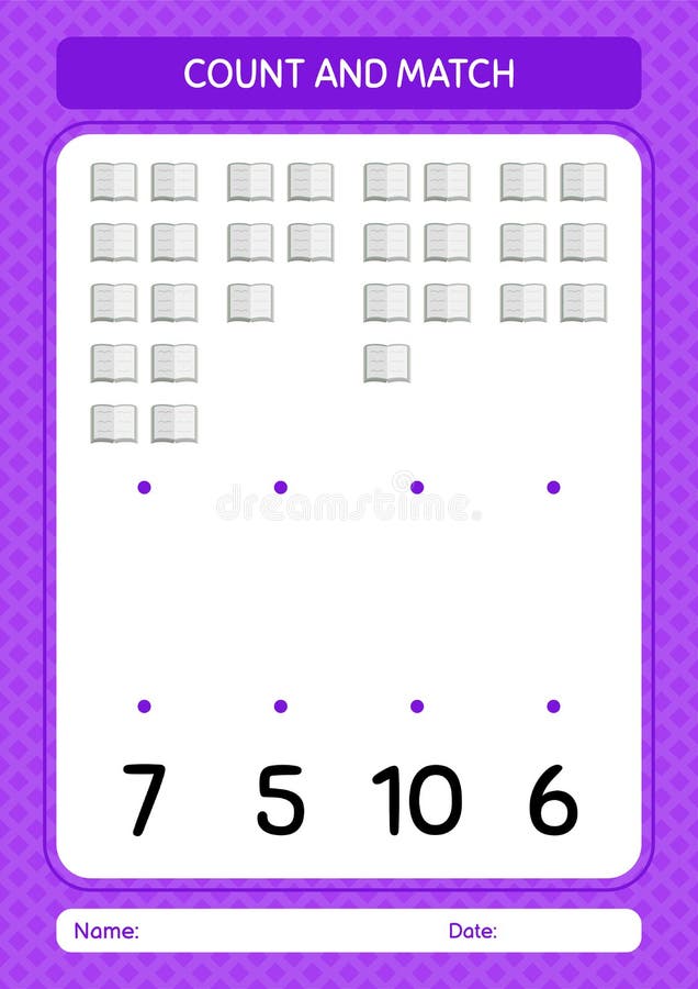 Count and Match Game with Quran. Worksheet for Preschool Kids, Kids ...