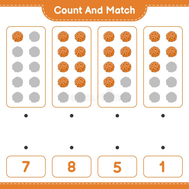 Count and Match, Count the Number of Cookie and Match with the Right ...