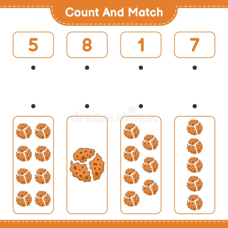Count and Match, Count the Number of Cookie and Match with the Right ...