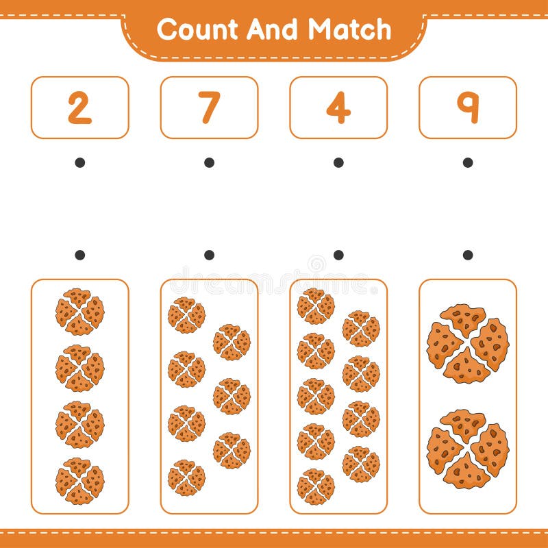 Count and Match, Count the Number of Cookie and Match with the Right ...
