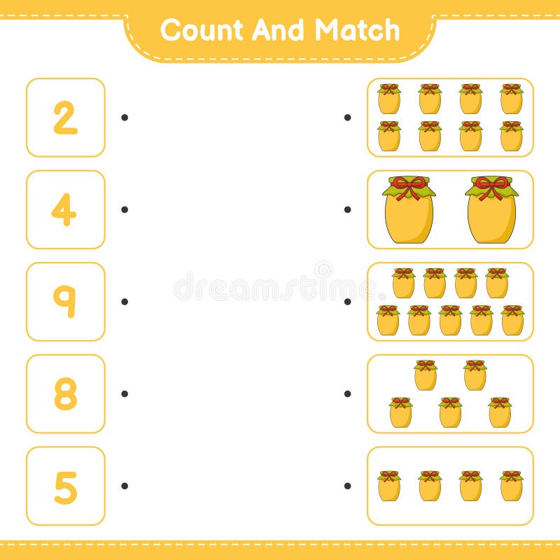 Count and Match, Count the Number of Jam and Match with the Right ...