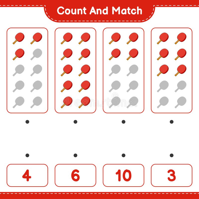 Count and Match, Count the Number of Ping Pong Racket and Match with ...