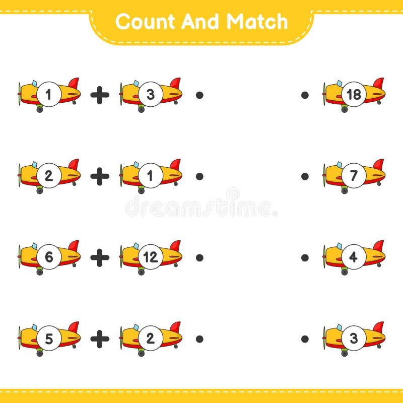 Count and Match, Count the Number of Plane and Match with the Right ...