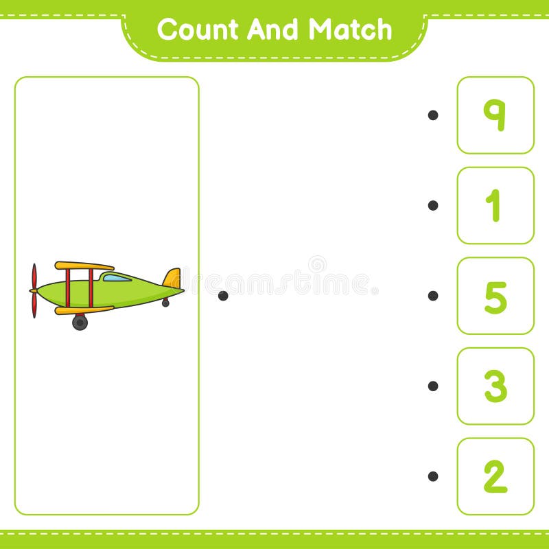 Count and Match, Count the Number of Plane and Match with the Right ...