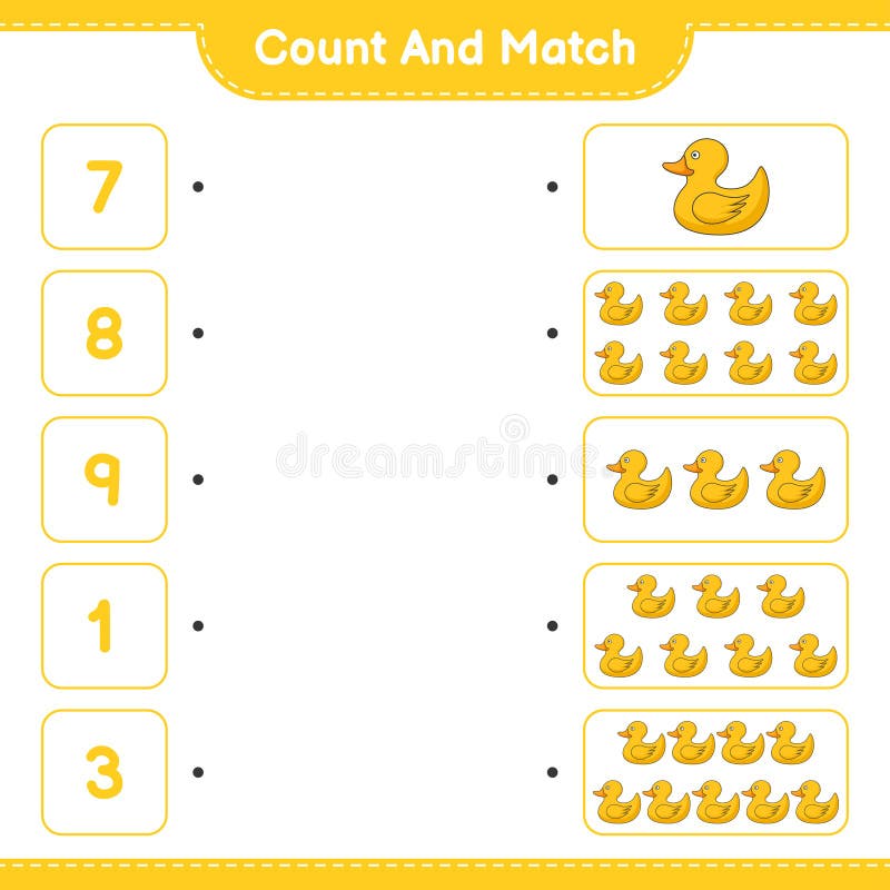 Count and Match, Count the Number of Rubber Duck and Match with the ...