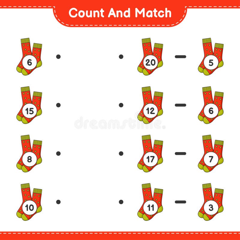 Count and Match, Count the Number of Socks and Match with the Right ...