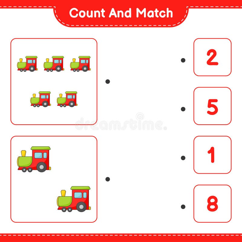 Count and Match, Count the Number of Train and Match with the Right ...