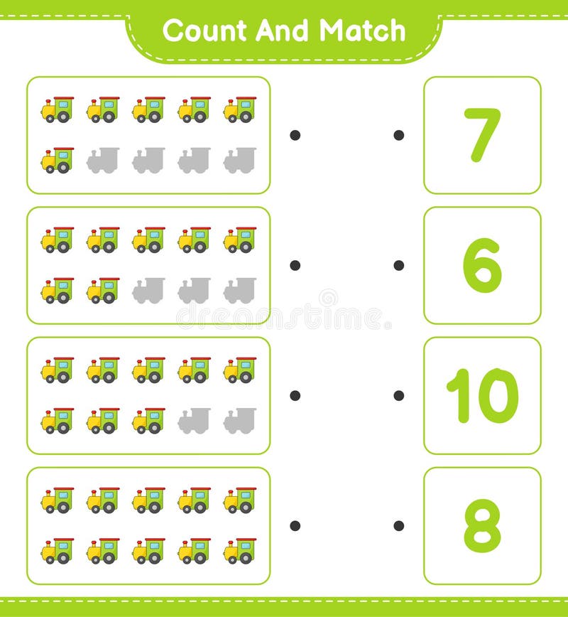 Count and Match, Count the Number of Train and Match with the Right ...