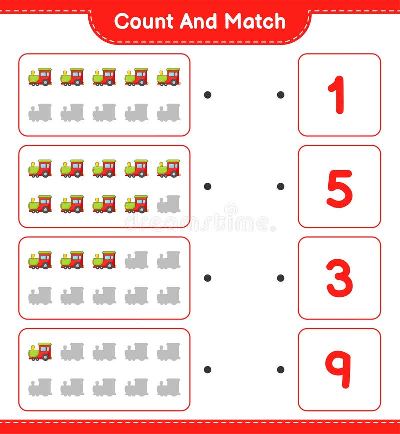 Count and Match, Count the Number of Train and Match with the Right ...