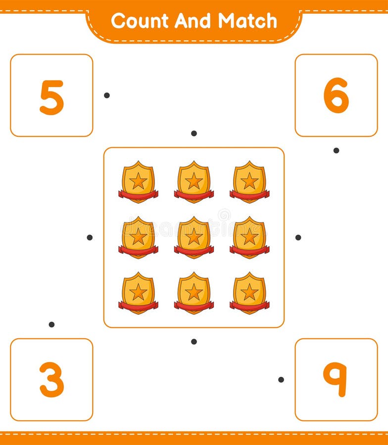 Count and Match, Count the Number of Trophy and Match with the Right ...