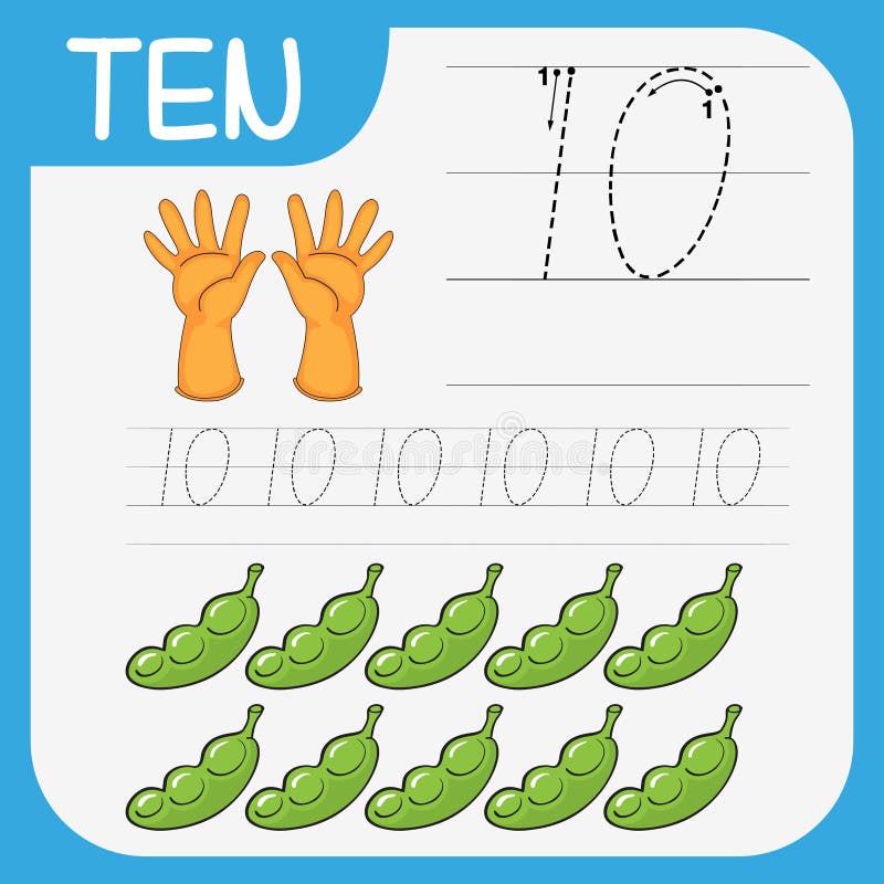 Math number bonds of 10 stock vector. Illustration of graphic - 124391084