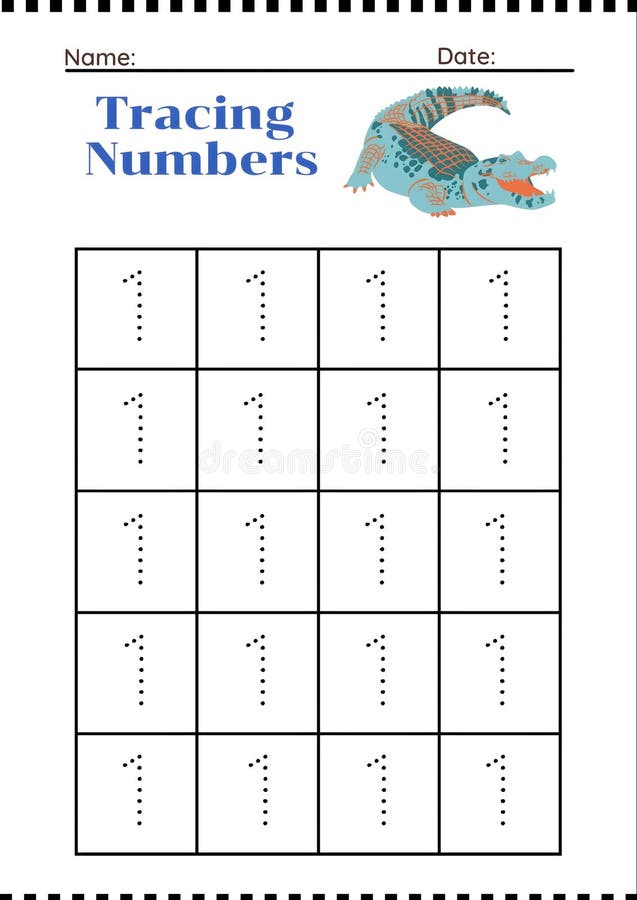 Tracing Numbers 1 stock photo. Image of tracing, numbers - 330044458