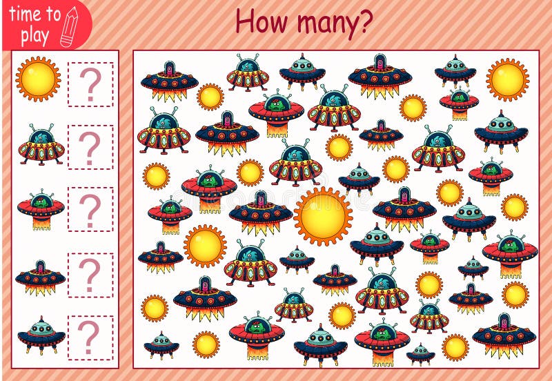 Count the Rockets and Write Down Their Number Stock Vector ...