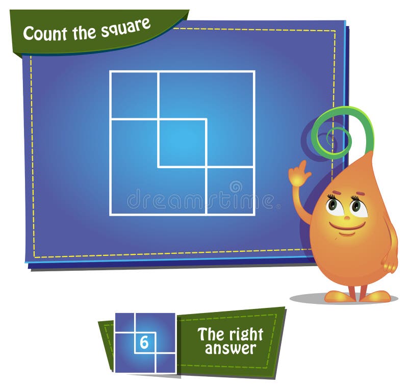 Count the squares stock illustration. Illustration of child - 58200005