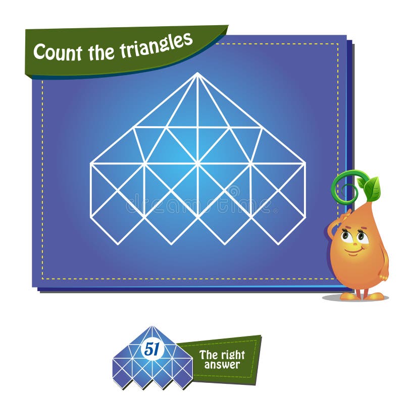 Count the Triangles 26 Brainteaser Stock Illustration - Illustration of ...