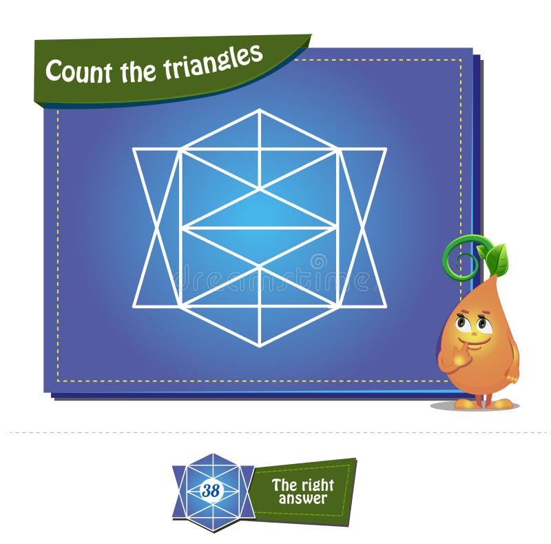 Count the Triangles, Maths Game for Children, Easy Level, Education ...