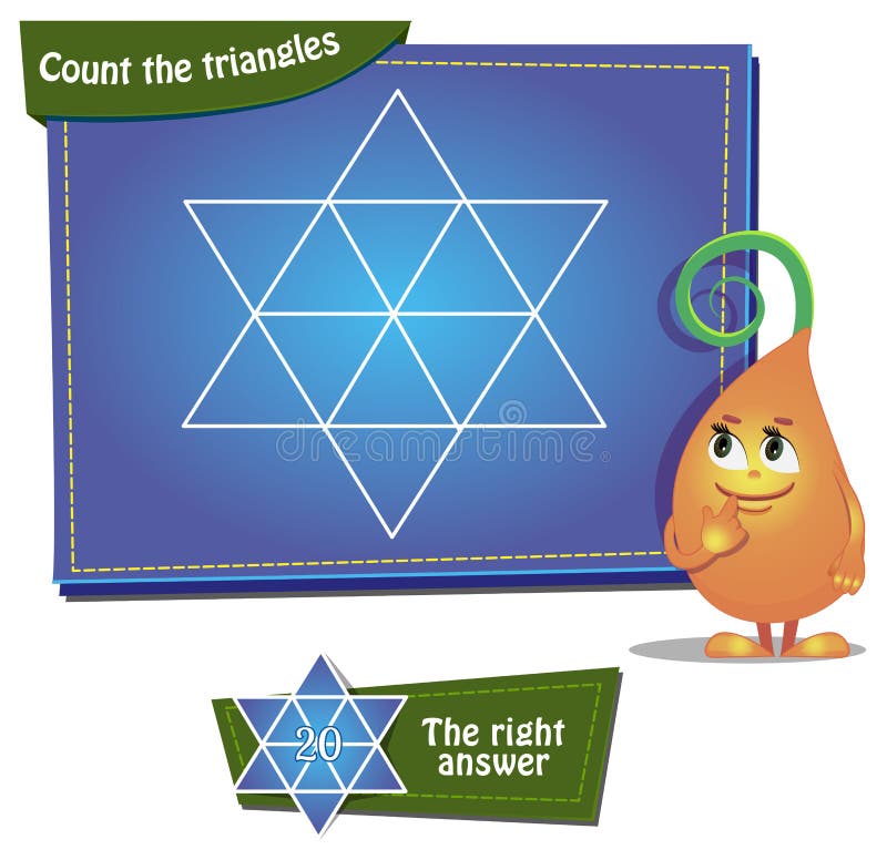 Count the triangles stock illustration. Illustration of learning - 58200014