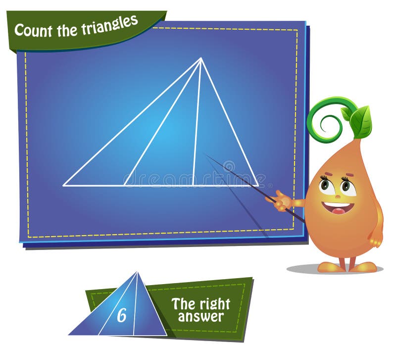 Count the triangles stock illustration. Illustration of kvardrat - 68933171