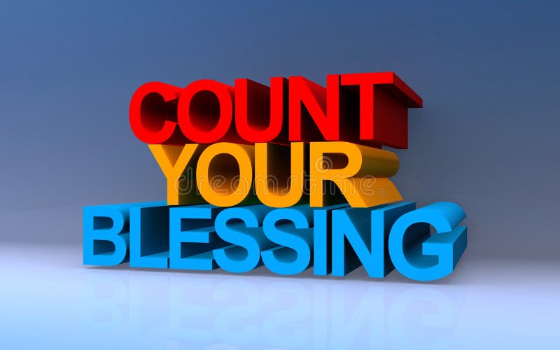Count Your Blessings Lettering Quote Stock Vector - Illustration of ...