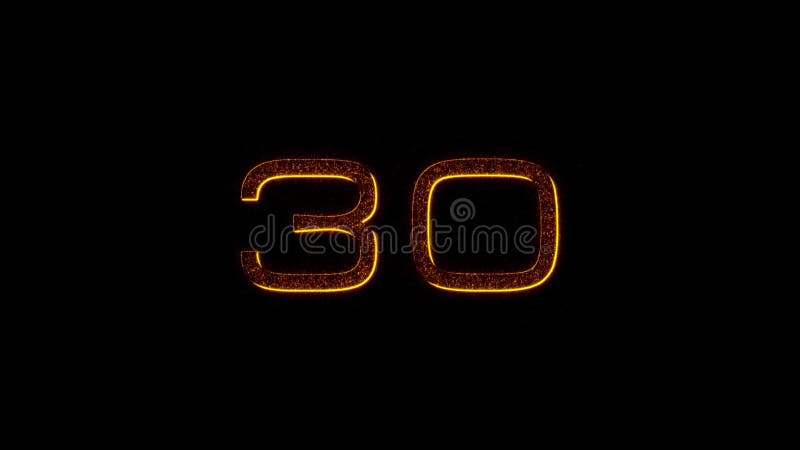 Countdfown Sixty Seconds on Black Abstract Background Stock Footage ...
