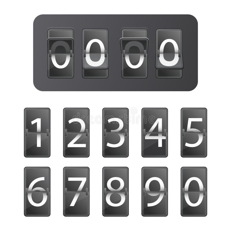 Countdow Timer Clock. Mechanical Flip Scoreboard. Retro Vector Display ...