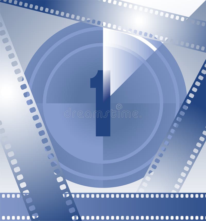 Film countdown stock illustration. Illustration of black - 584755