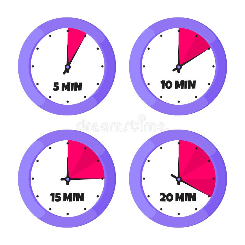 Five Minutes on Analog Clock Face Flat Style Design Vector Illustration ... Five Minutes on Analog Clock Face Flat Style Design Vector Illustration ...