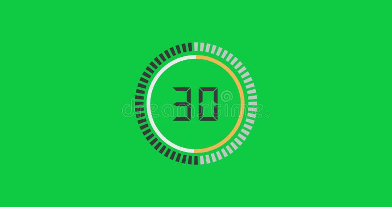 Countdown Animation. a Clock Counts Down from 60 Seconds To Zero ...