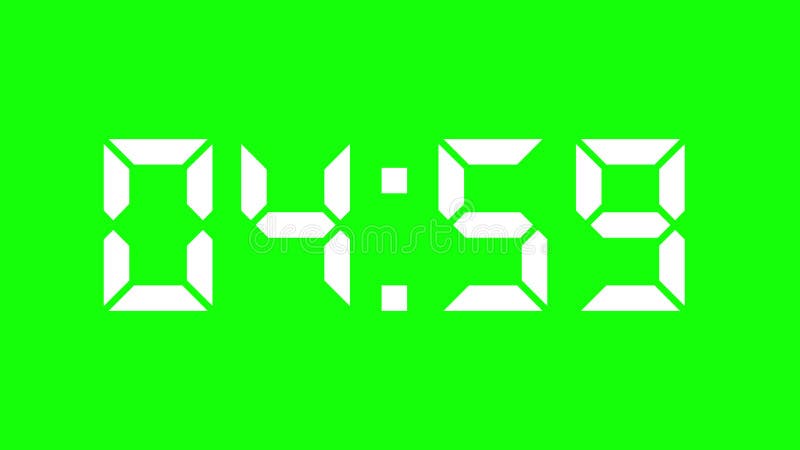 Countdown Animation 10 Minutes Displays A Timer Counting Down Minutes And Seconds On Green