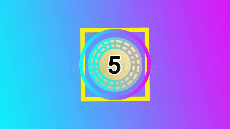 Countdown Animation Number Ten To One in Rotating Circle, Countdown 10 ...