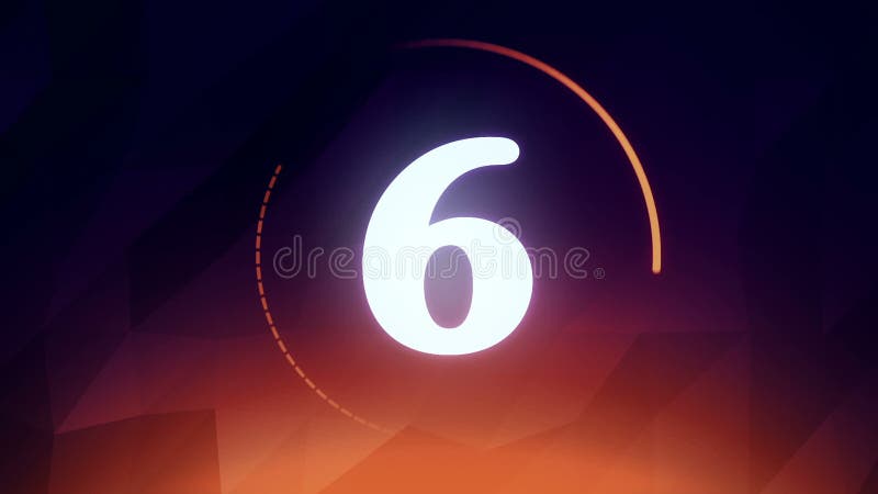 Countdown Animation Number 10 To 1 in Gradient Grey Color Ball on Green ...