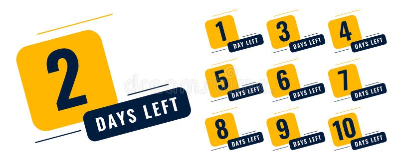 Countdown Big Date Announcement Template with Number of Days Left Badge ...