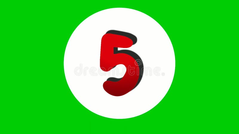 Countdown Cartoon Number Ten 10 To One 1 Motion Graphics Animation on ...