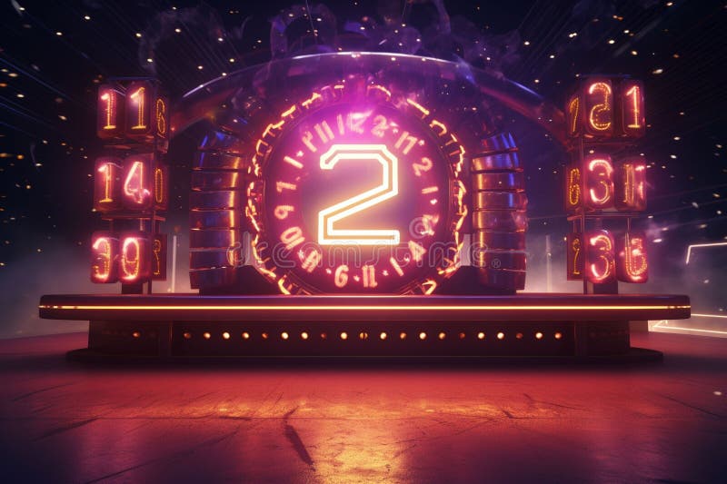Countdown Clock with Bold Numbers and Glowing Stock Illustration ...