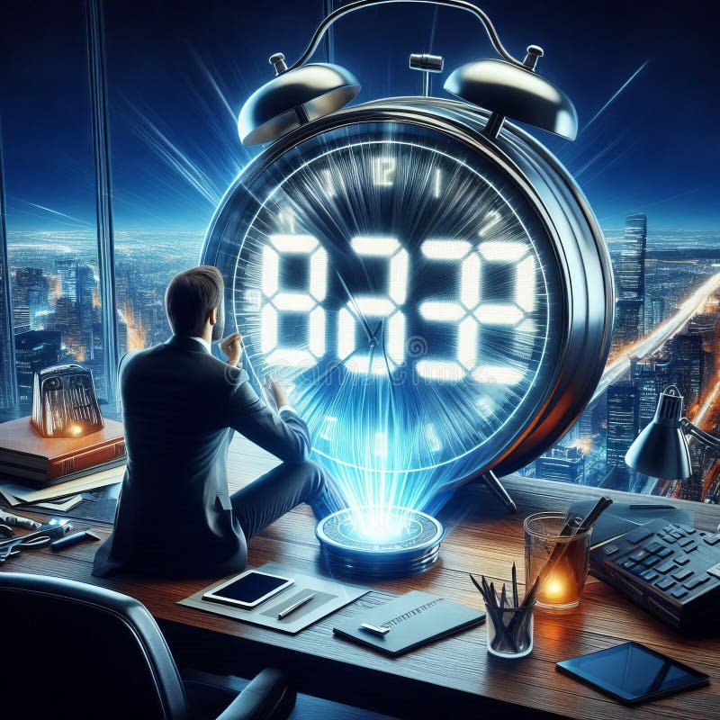 Countdown Clock a Countdown Clock with a Flashing Display Symbol Stock ...