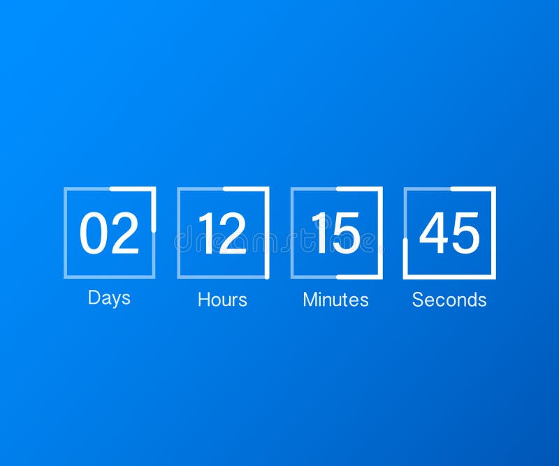 Countdown Clock Counter Timer Ui App Digital Count Down Circle Board Meter With Circle Time Pie