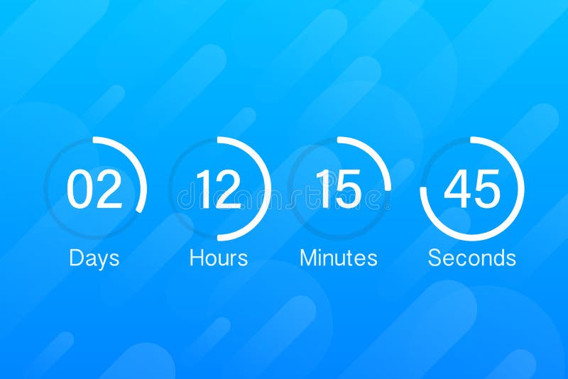 Digital Clock Hour Minutes Seconds Stock Illustrations – 947 Digital ...