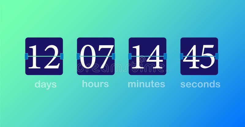 Countdown Clock. Scoreboard of the Day, Hour, Minute, Second. User ...