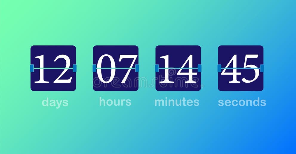 Countdown Clock. Scoreboard of the Day, Hour, Minute, Second. User ...