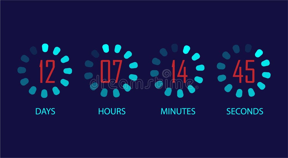 Countdown Clock. Scoreboard of the Day, Hour, Minute, Second. User ...