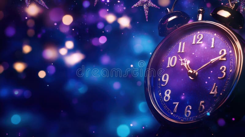 Countdown Clock with Starry Night Decor, Deep and Mystical New Year S ...