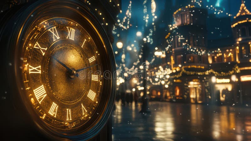 Countdown Clock Ticking Closer To Midnight on New Year S Eve Stock ...