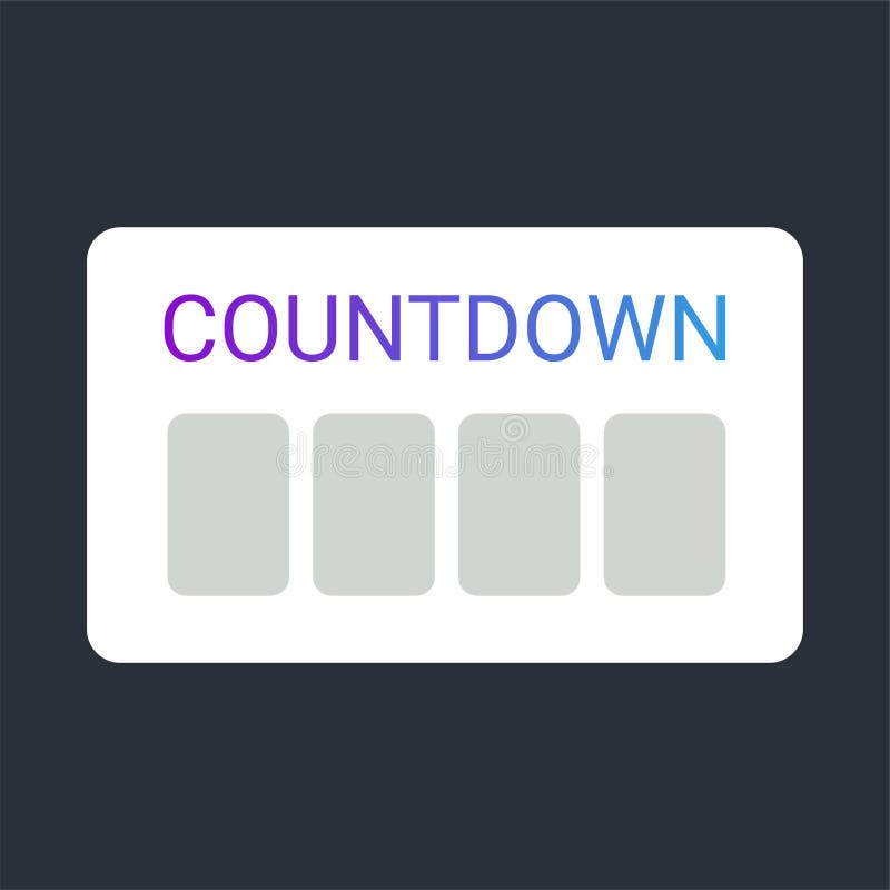 Countdown Color Element. Social Media Button. Sign for Web Page, Mobile ...