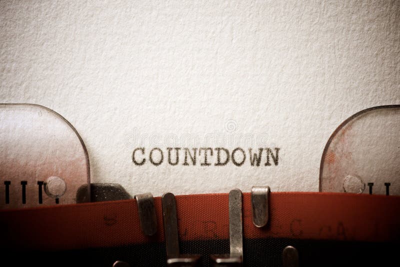 Countdown concept view stock image. Image of typewriter - 273257095