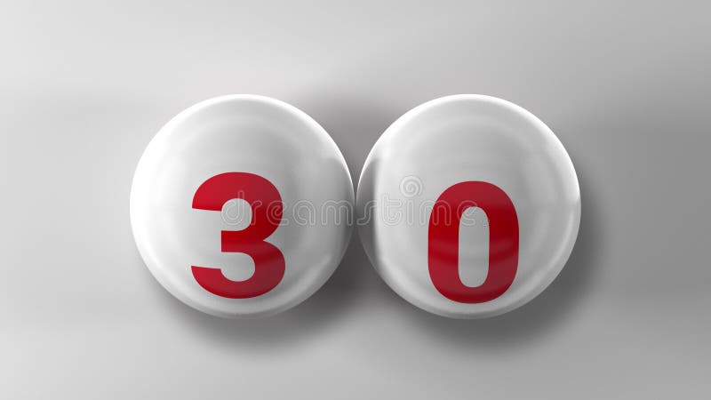 Countdown. Countdown 10 Seconds. Countdown on Glossy White Ball ...