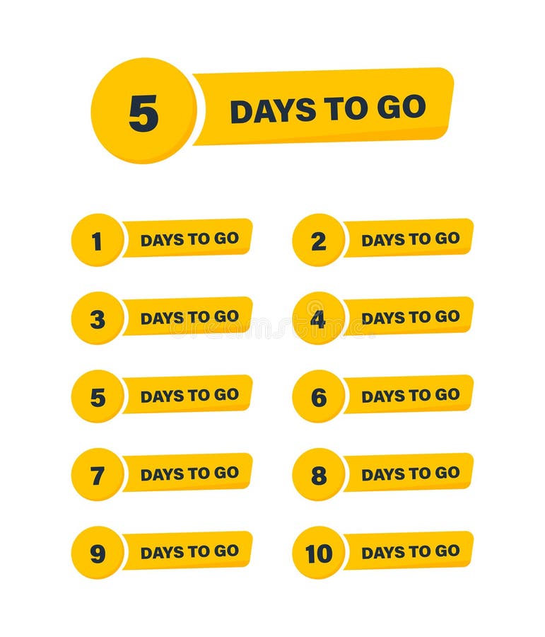 Countdown Days To Go Stock Illustrations – 3,083 Countdown Days To Go ...