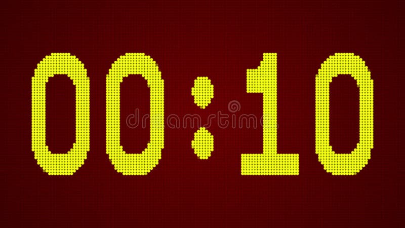 Countdown on a Digital Scoreboard 3D Animation Stock Video - Video of ...