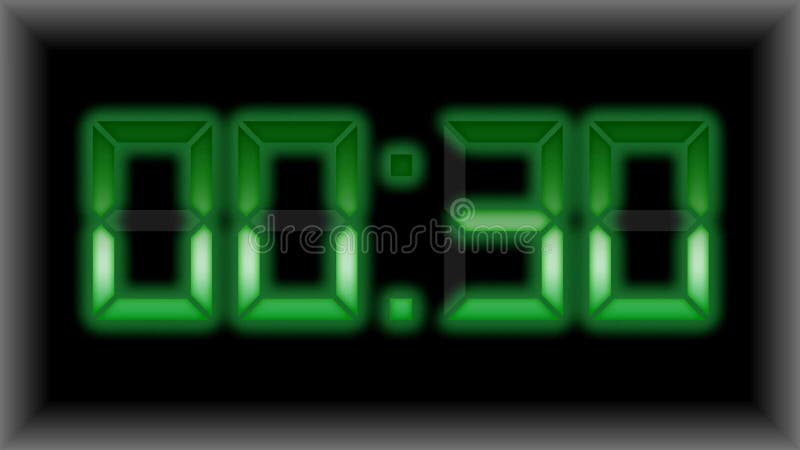 4k Countdown Electronic Clock Blue Timer 10 Seconds Green Screen Loop ...